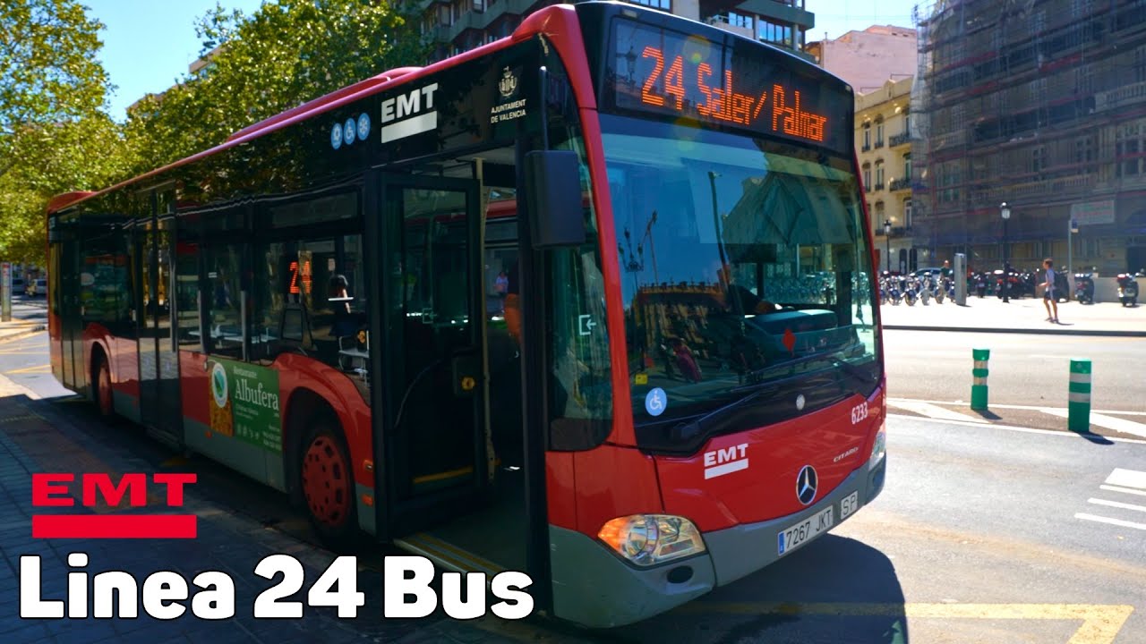 Línea 24 Bus - Valencia, España - Viaje completo - FUGADA