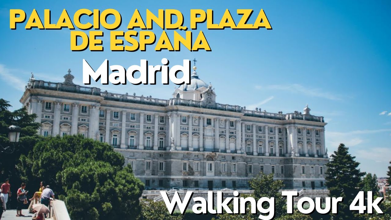 Palacio Gardens and Plaza de España | Madrid | Walking Tour 4k - FUGADA
