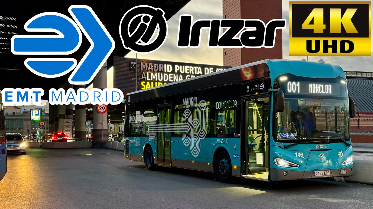 [EMT Bus Madrid: Free Bus 001 Moncloa to Estacion De Atocha, Plaza De ...