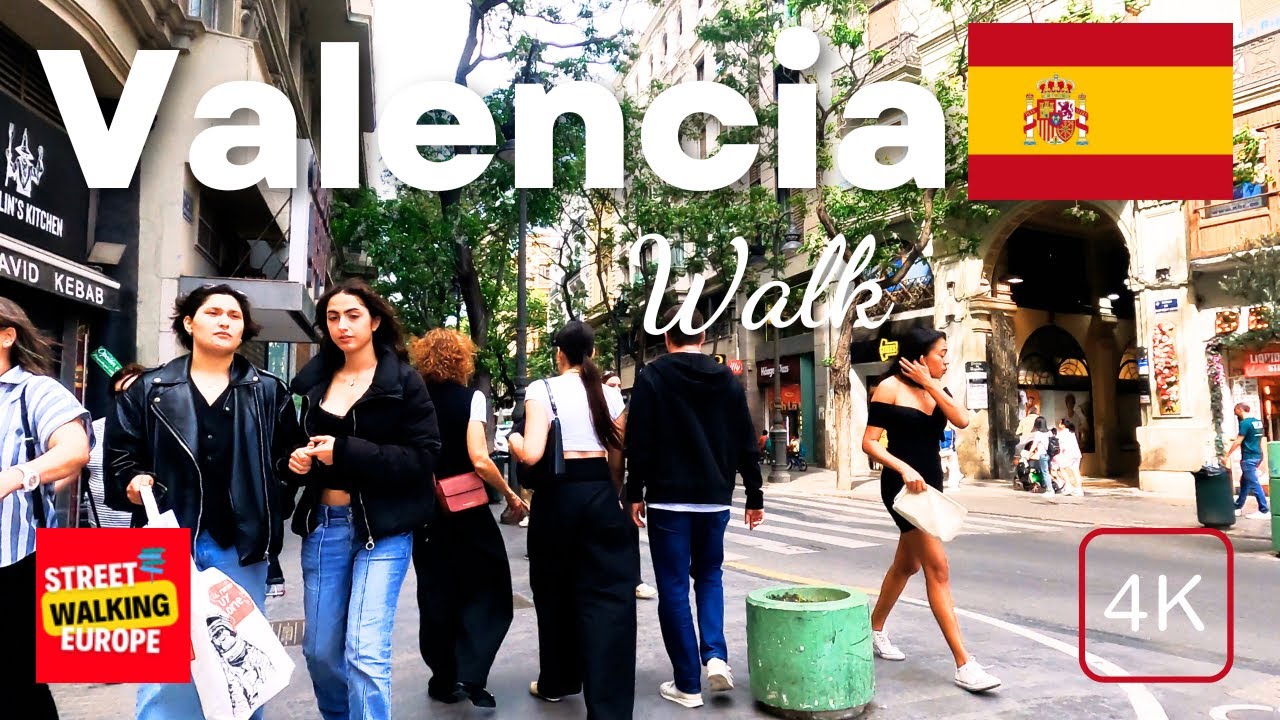 Valencia, Spain 🇪🇸 - 4K-HDR Walking Tour | City Street Walk - FUGADA